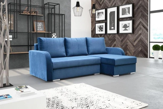 HUGO moderní designová rozkládací rohová sedačka s úložným prostorem