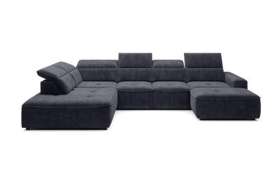 KIRA XL luxusní kvalitní sedací souprava do U s elektrickým výsuvem sedáku