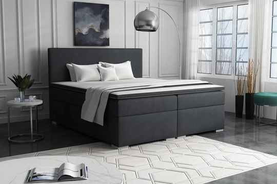 Manželská postel 200x200 cm boxspring s úložným prostorem DINO